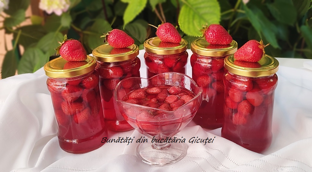 Compot de capsuni – Bucătăria Gicuței